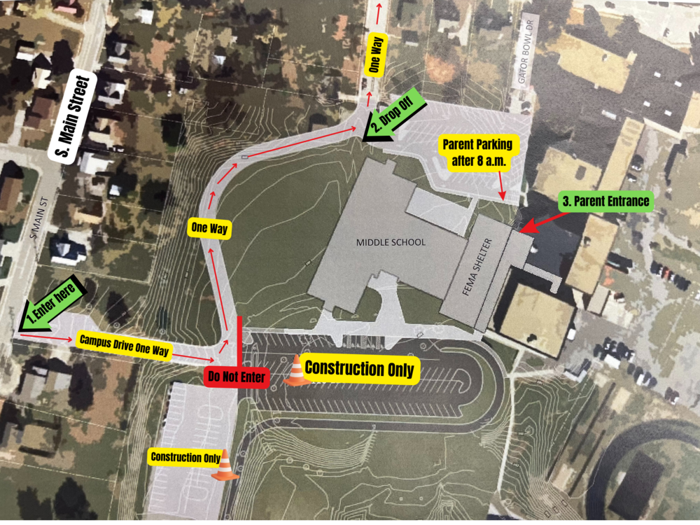 PCMS Parent Drop Off Map | Perry County Middle School